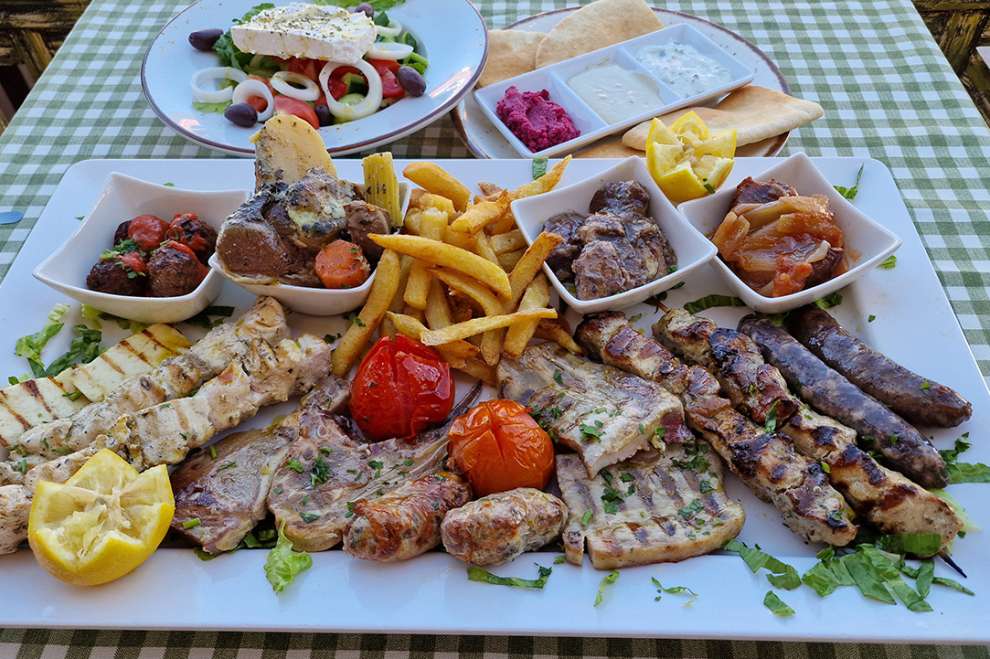 We enjoyed Cypriot, delicious dishes in a tavern located in Ayia Napa ...